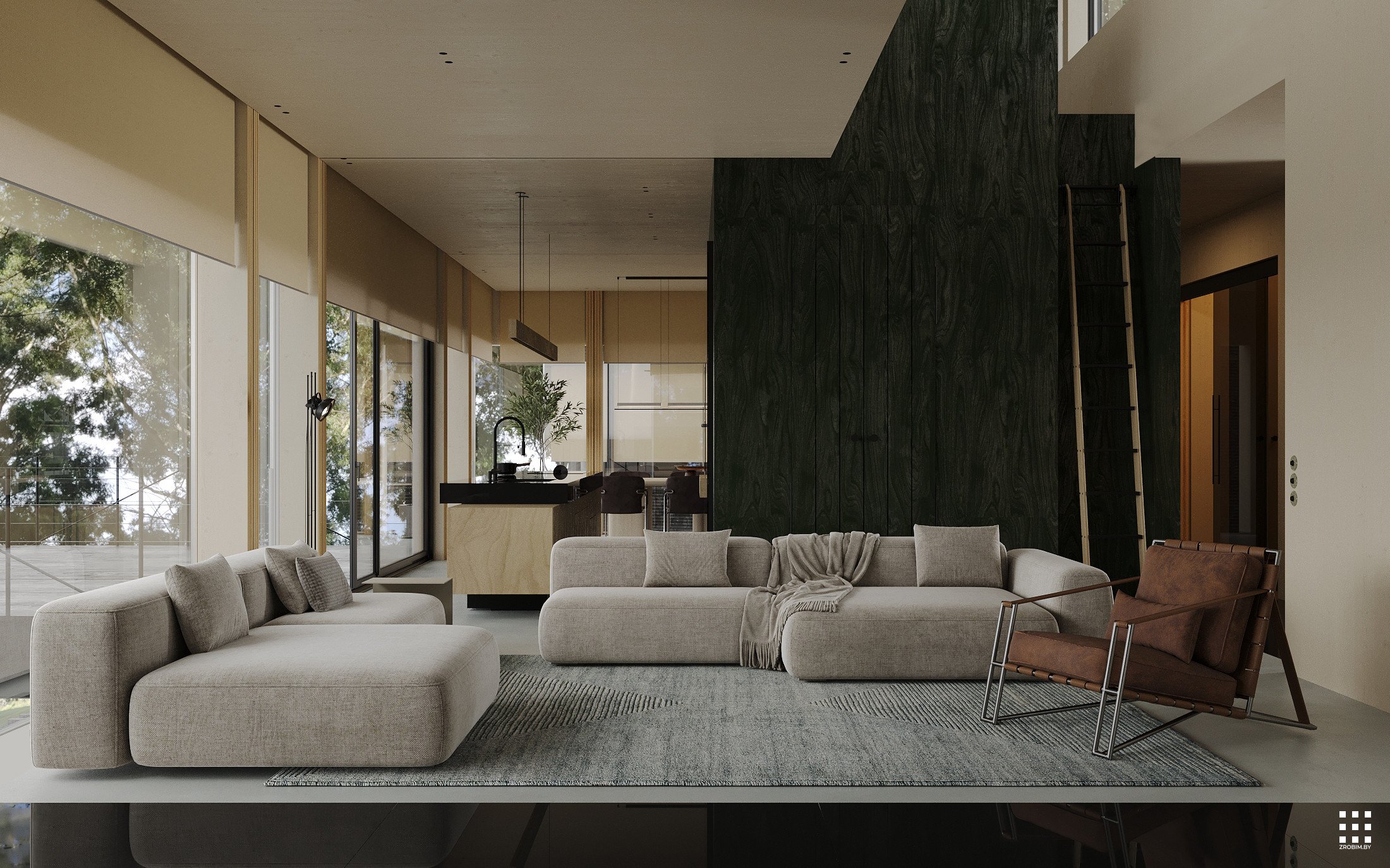 Private house FOREST GRID INTERIOR from «ZROBIM architects»