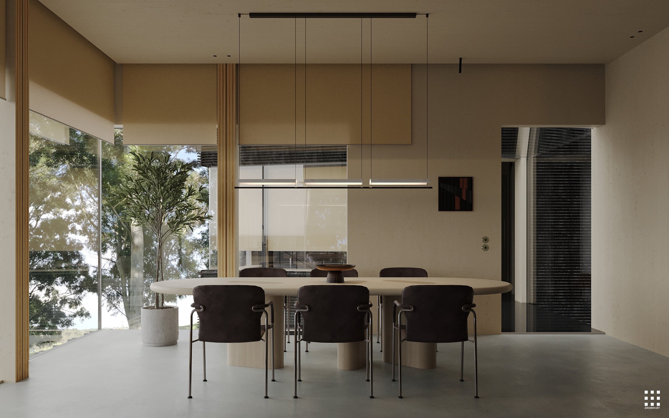 Дизайн дома FOREST GRID INTERIOR от «ZROBIM architects»
